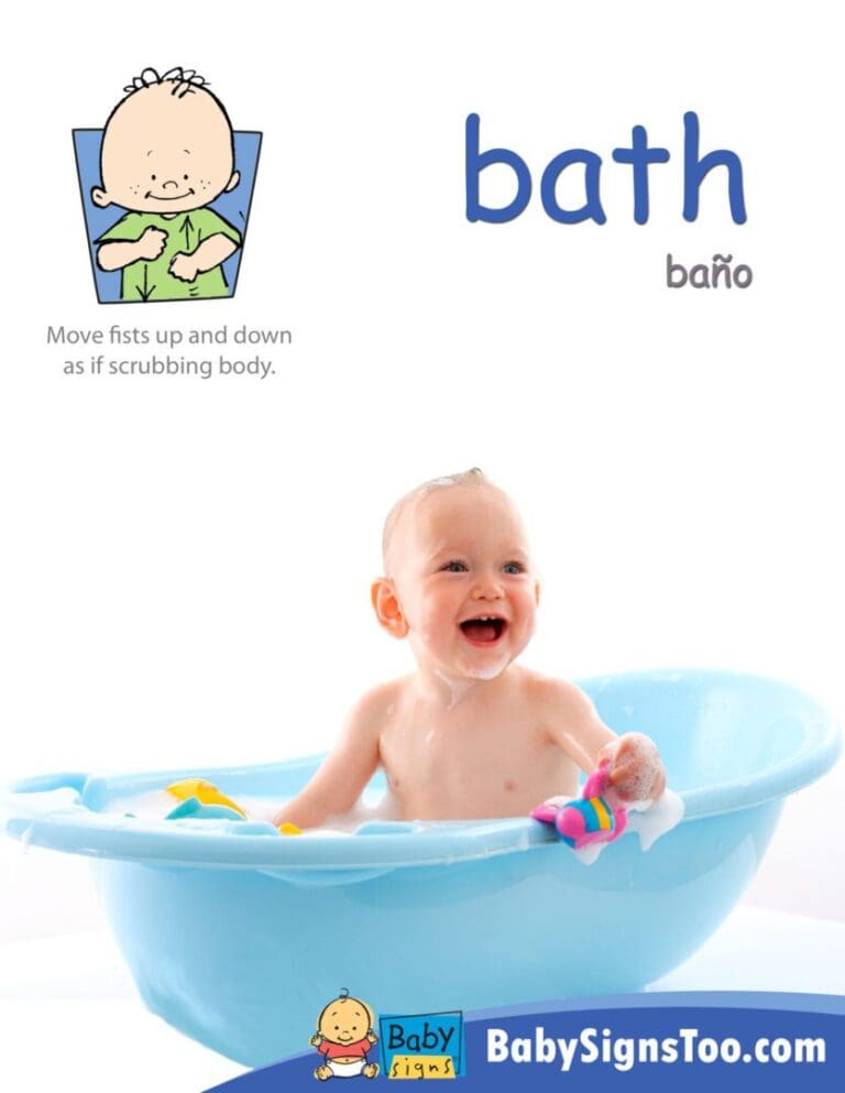 Baby Signs® Bath Time Poster Pack | 7 Baby Sign Language Posters - Baby ...